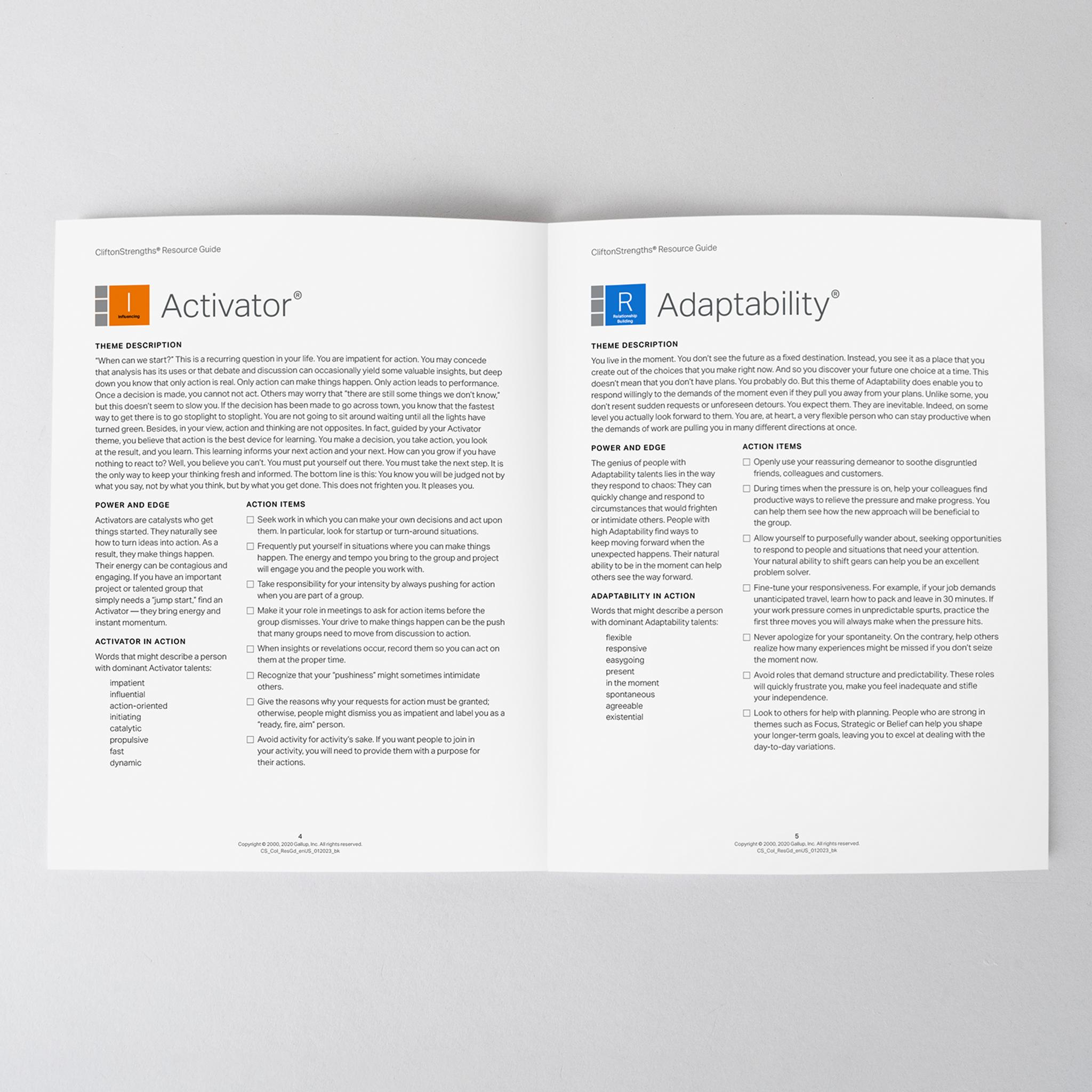 CliftonStrengths Resource Guide (Set of 5) | en-us - Gallup