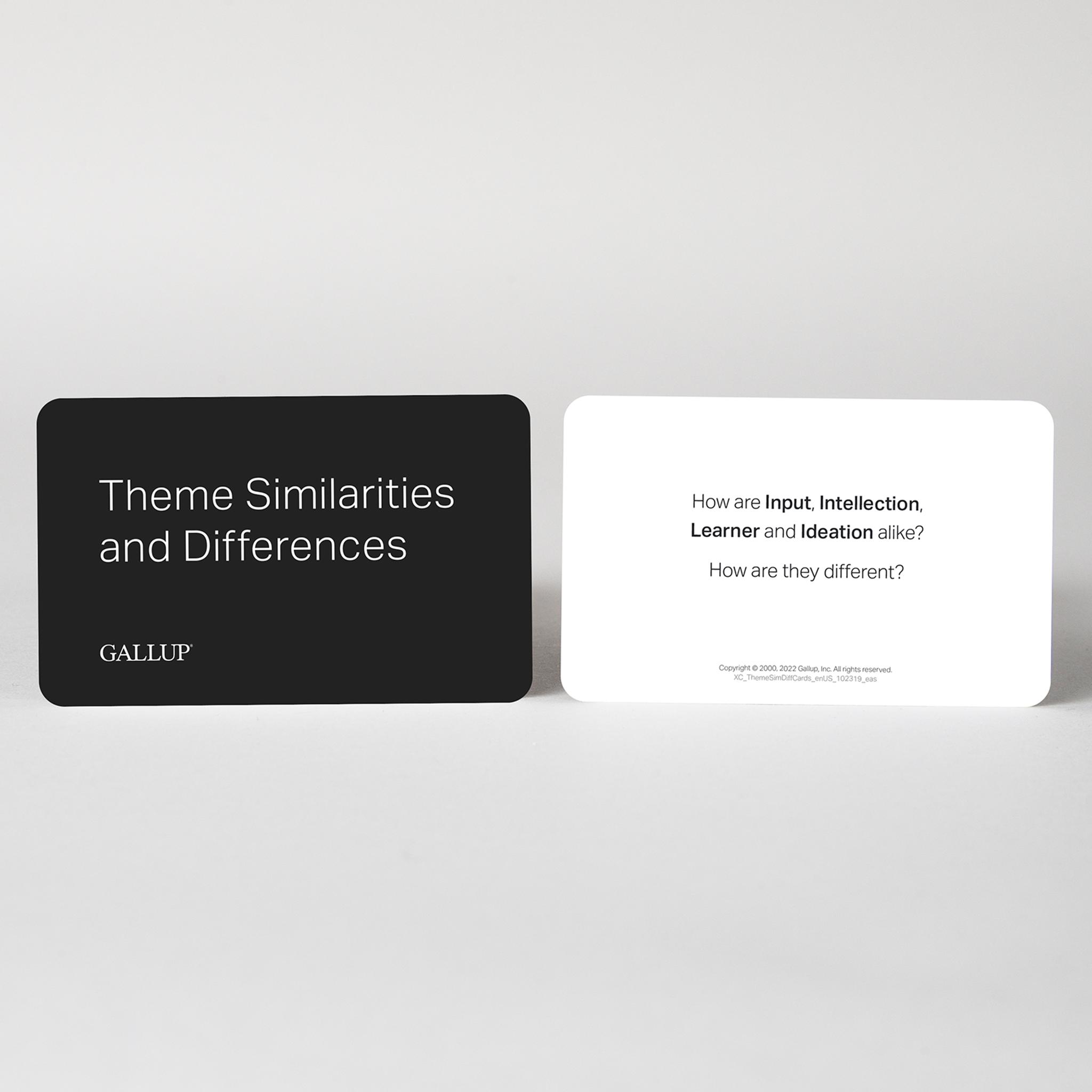 CliftonStrengths Theme Similarities and Differences Cards | en-us - Gallup