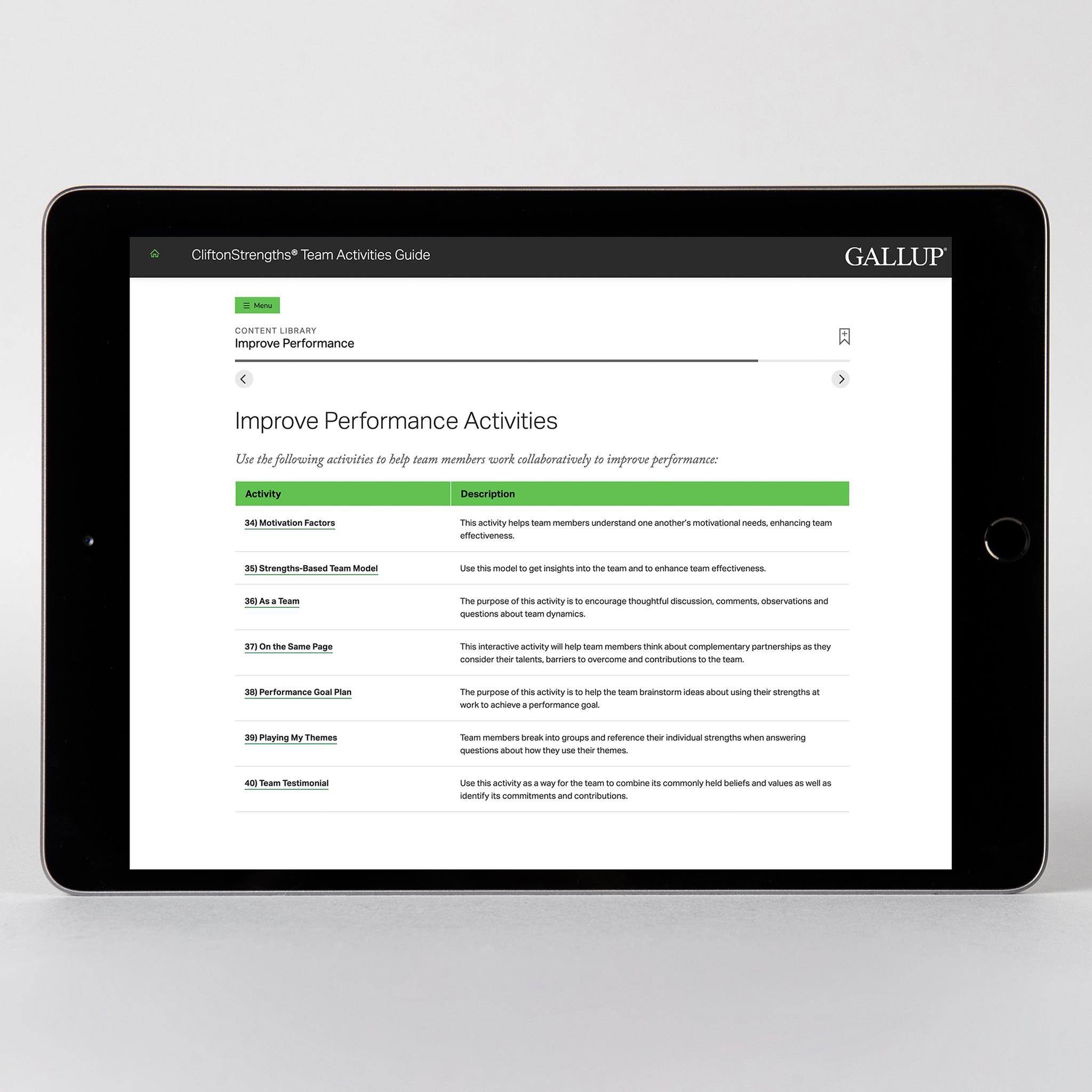 CliftonStrengths Team Activities Guide (Digital) | en-us - Gallup