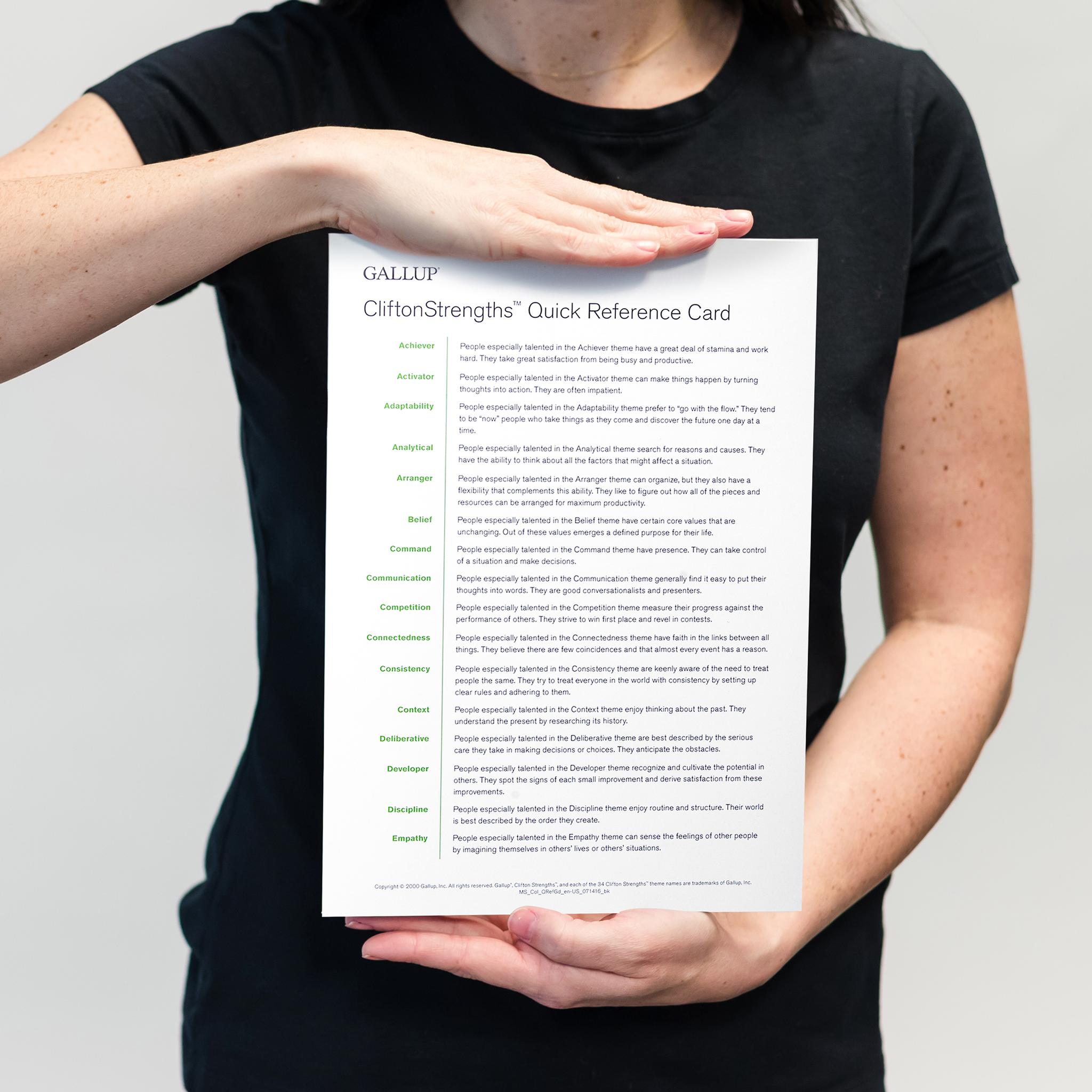 CliftonStrengths Quick Reference Cards (Set of 10) | en-us - Gallup